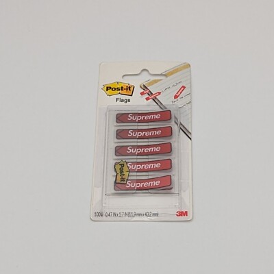 SUPREME x POST-IT Box Logo Flags FW19 NIB New Sealed Authentic! 1 pack ...