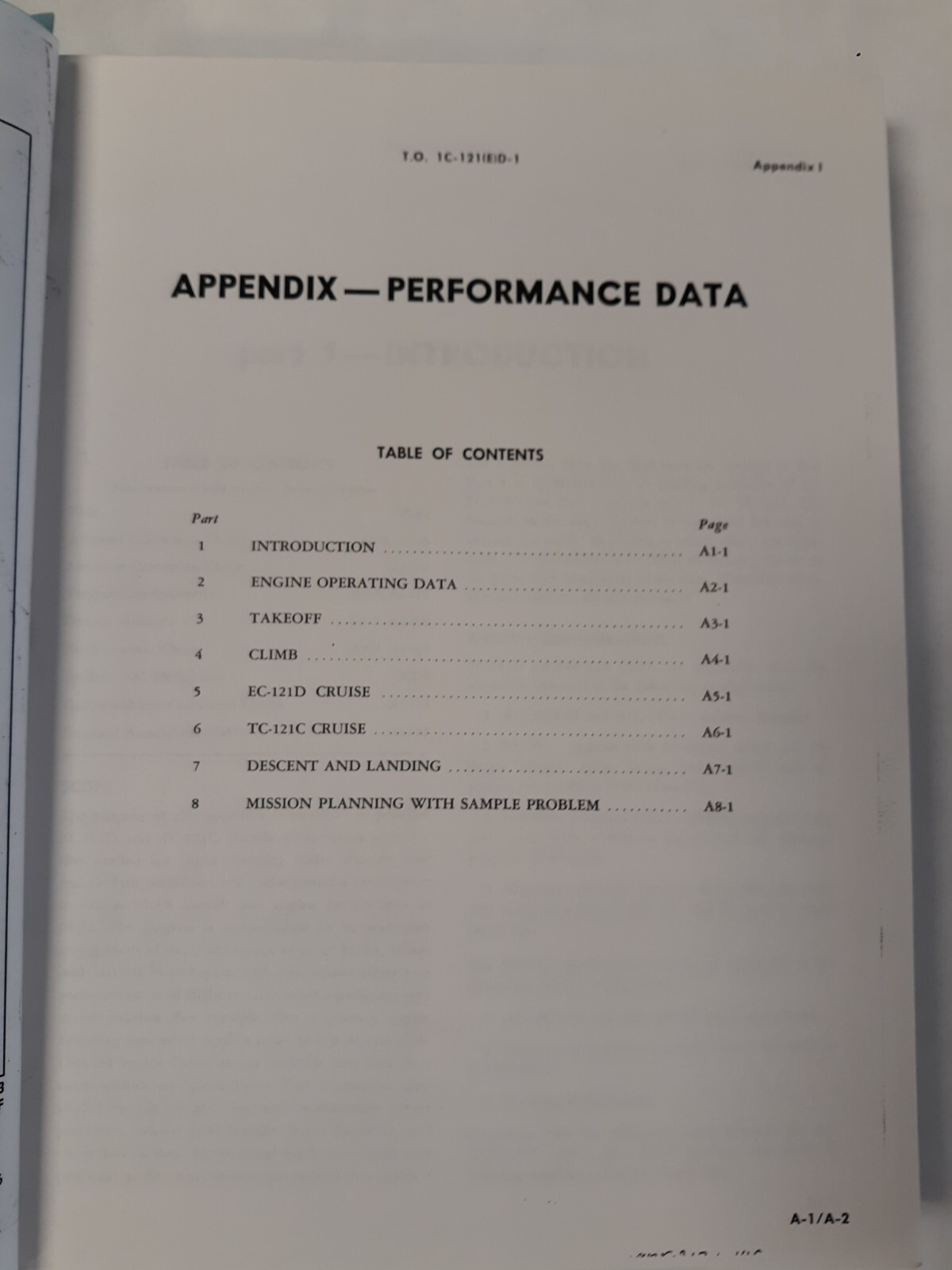 Models EC-121D & TC-121C Aircraft Performance Data T.O. 1C-121(E)D-1 ...