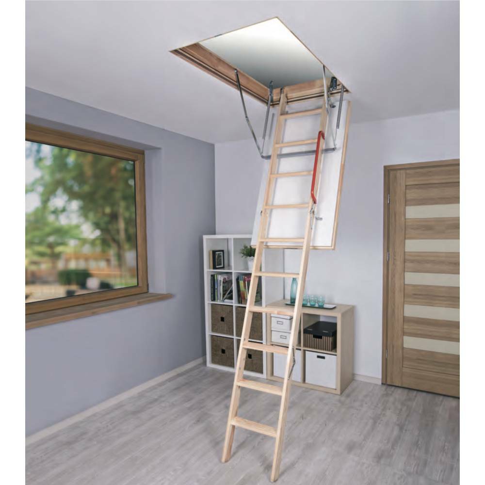 Optistep Wood Timber Folding Loft Ladder Hatch 60cm x 120cm (280cm ...