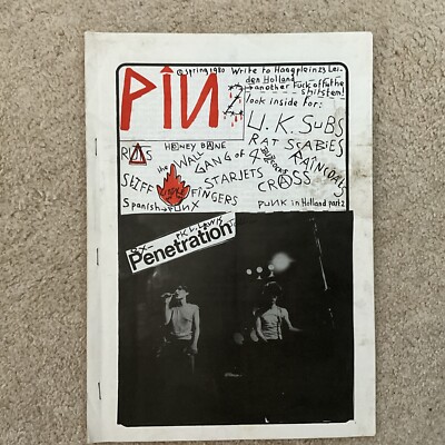 PIN #2 Punk Fanzine 1980 SLF Ruts Buzzcocks Gang of 4 Penetration Crass ...