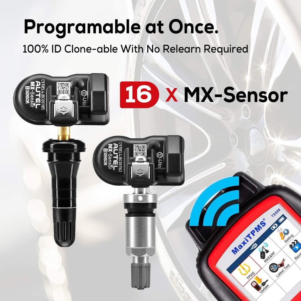 Autel TPMS MX-Sensor 315MHz & 433MHz 2 in 1 Auto Tire Pressure Sensor ...