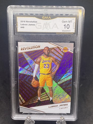 LeBron James 2018 Panini Revolution Basketball #40 GMA 10 **small Chip ...