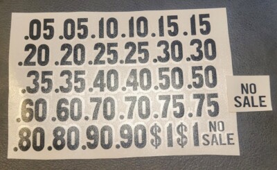 Cash register vinyl indicators for small registers | eBay