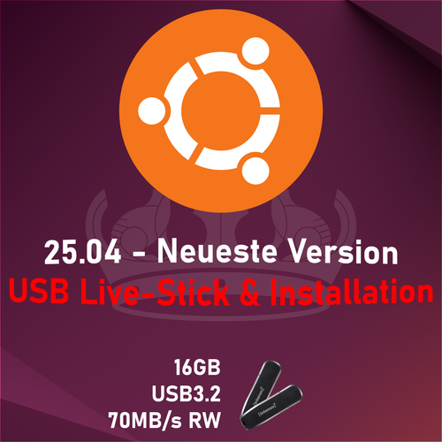 Linux Ubuntu 25.04 Deutsch 16GB USB Live Bootstick Installation | eBay.de