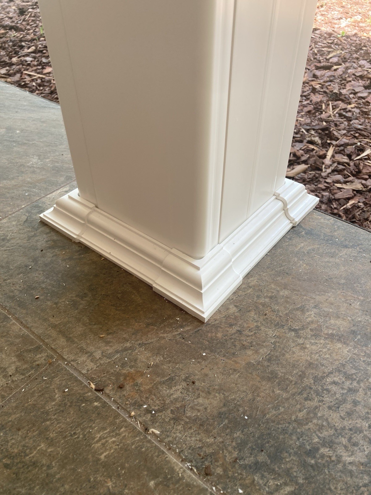 Vinyl Trim Post Base Trim White Adjustable 4"-6" Inch Deck Post Base ...