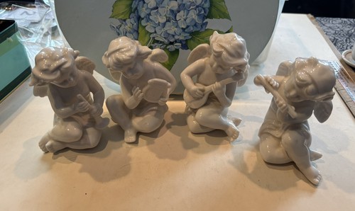 Delicate Vintage Ardalt Porcelain White Angels Cherubs Set Of 4 | eBay