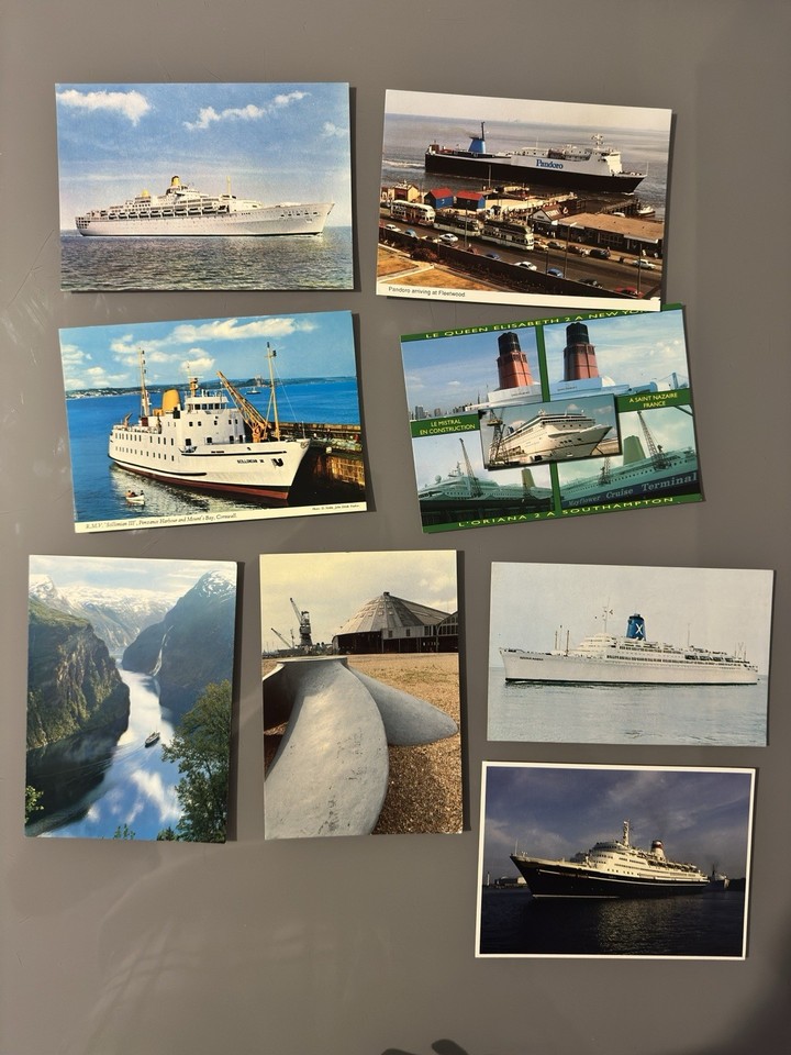 Lot 40 Ocean Liner Postcards – Cruise Ships, Passenger Liners, Ferries ...