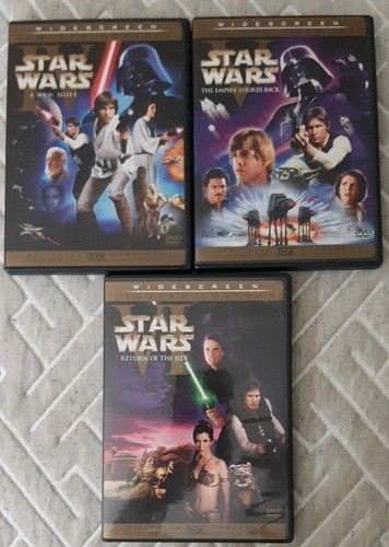 Star Wars Limited Edition Original Theatrical Unaltered Trilogy 6 Disc ...