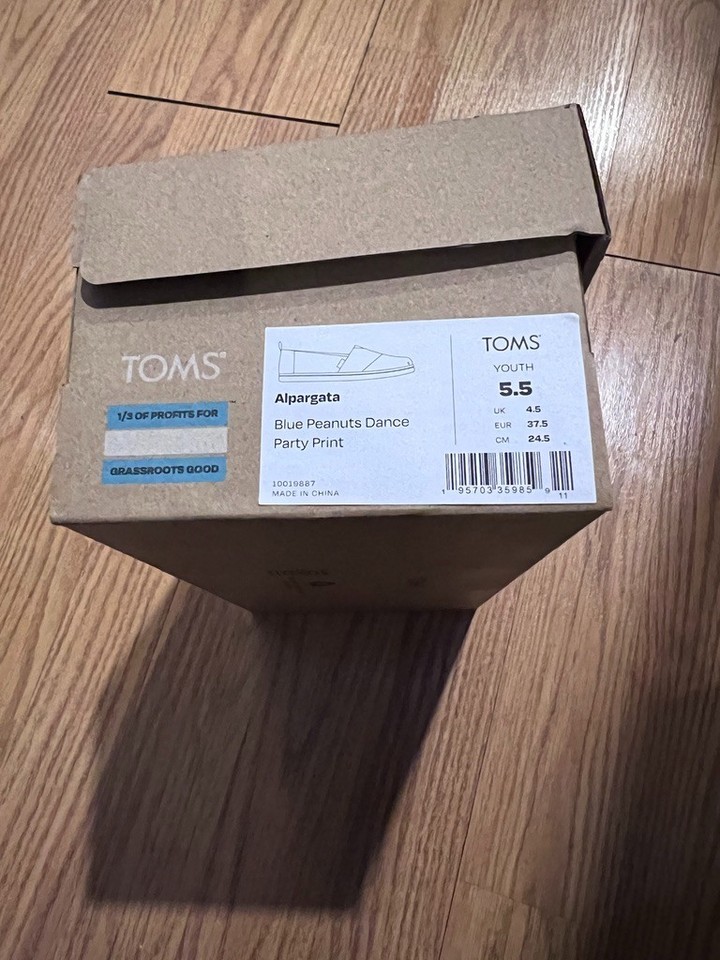 Toms Snoopy Blue Peanuts Dance Party Slip On Shoes Ortholite Foam ...