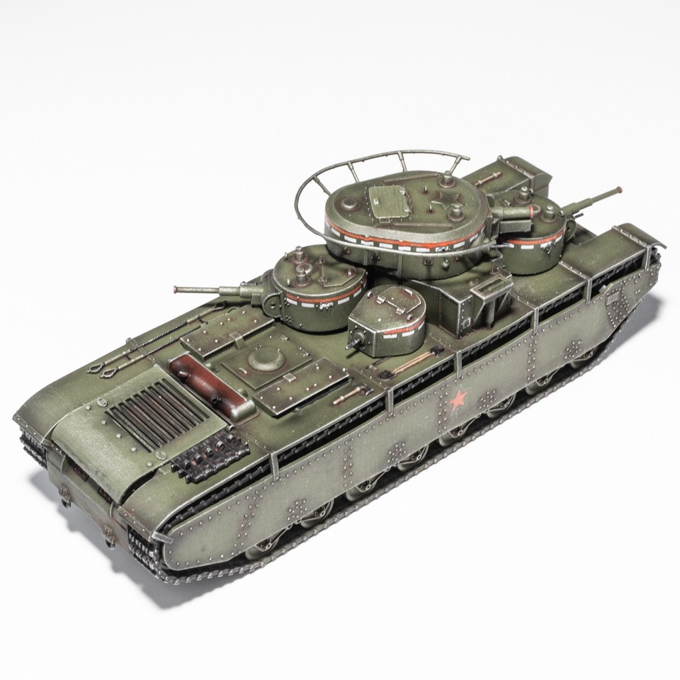 AM 1/72 Soviet T-35A multi turret heavy tank model with openable hatch ...