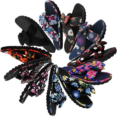 NEW WOMEN LADIES FLAT SLIP ON FABRIC MULES SUMMER SANDAL FLIP FLOPS ...