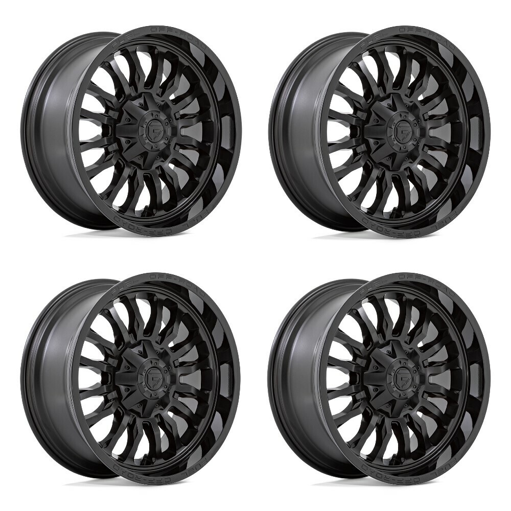 Set 4 20" Fuel D796 Arc 20x9 8x180 Matte Black With Gloss Black Truck ...