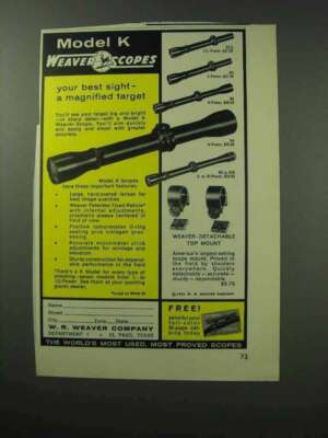 1961 Weaver Scopes Ad - K2.5, K3, K6, K4 and K8 | eBay