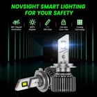 2pc NOVSIGHT H7 LED Headlight Bulbs Kit CANBUS High/Low Beam White ...