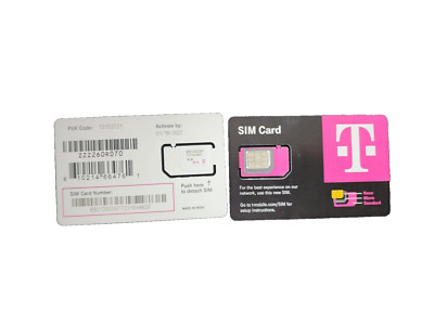 WHOLESALE LOT 100 T-MOBILE Triple Cut SIM Card R15 "3 in 1" • 4G 5G LTE ...
