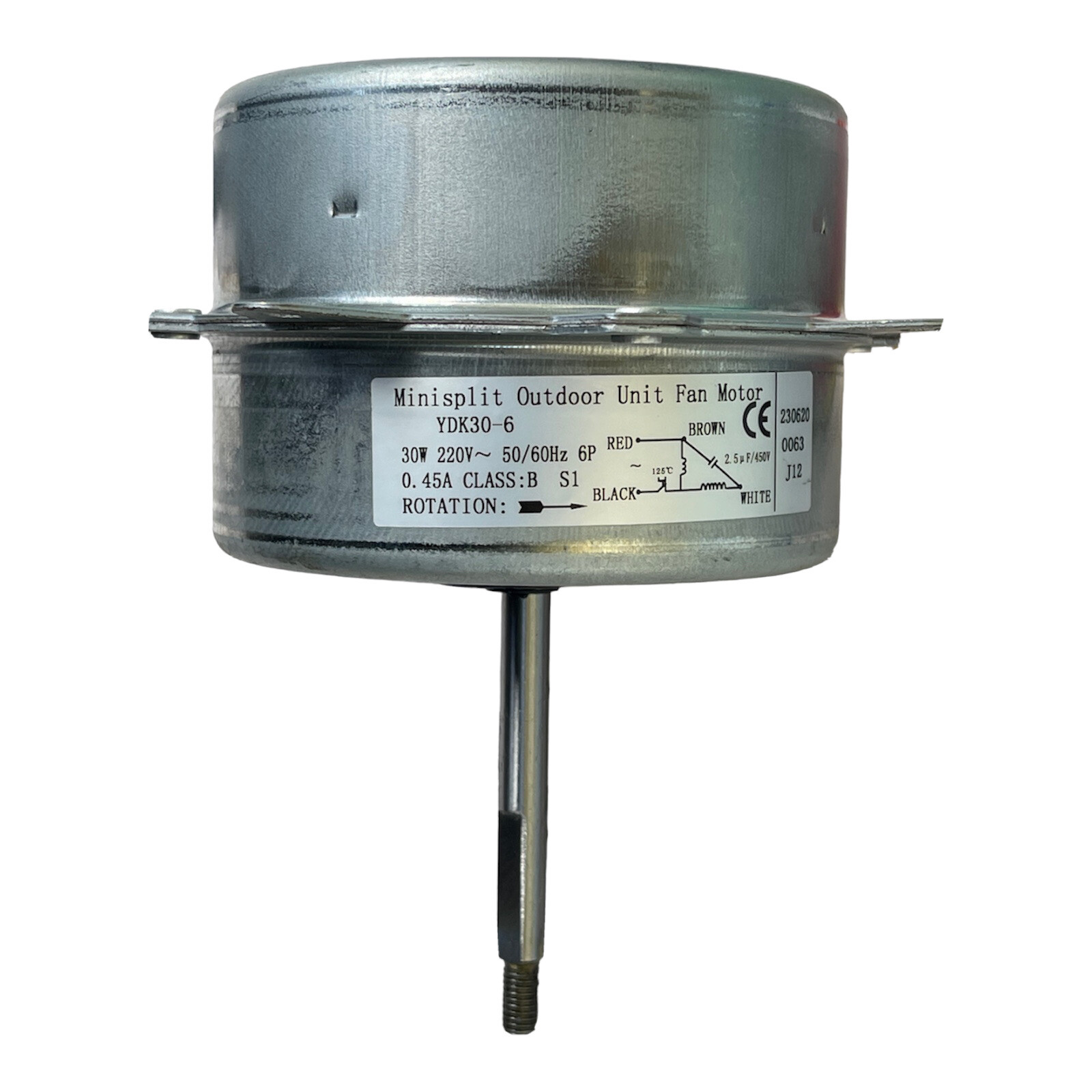 30 WATT MINI SPLIT CONDENSER FAN MOTOR 220V/50-60Hz-5/16" SHAFT ...