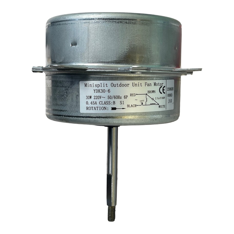 30 WATT MINI SPLIT CONDENSER FAN MOTOR 220V/50-60Hz-5/16" SHAFT ...