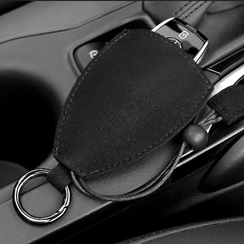 Fashion Car Key Bag Leather Solid Color Pull Type Key Case Key Cover | eBay