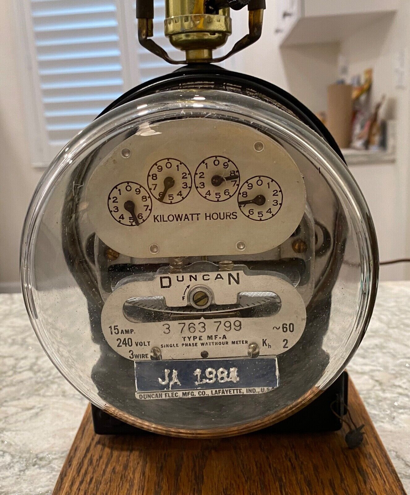 RARE / VINTAGE / ANTIQUE ELECTRIC METER TABLE LAMP / STEAMPUNK : | eBay