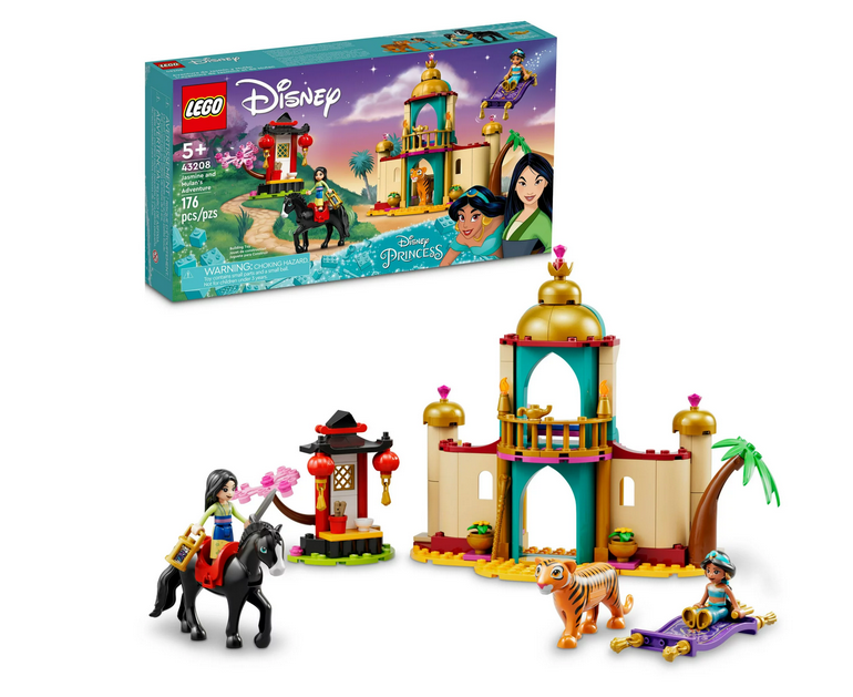 LEGO Disney Aladdin's Jasmine and Mulan Adventure Building Set 43208 | eBay