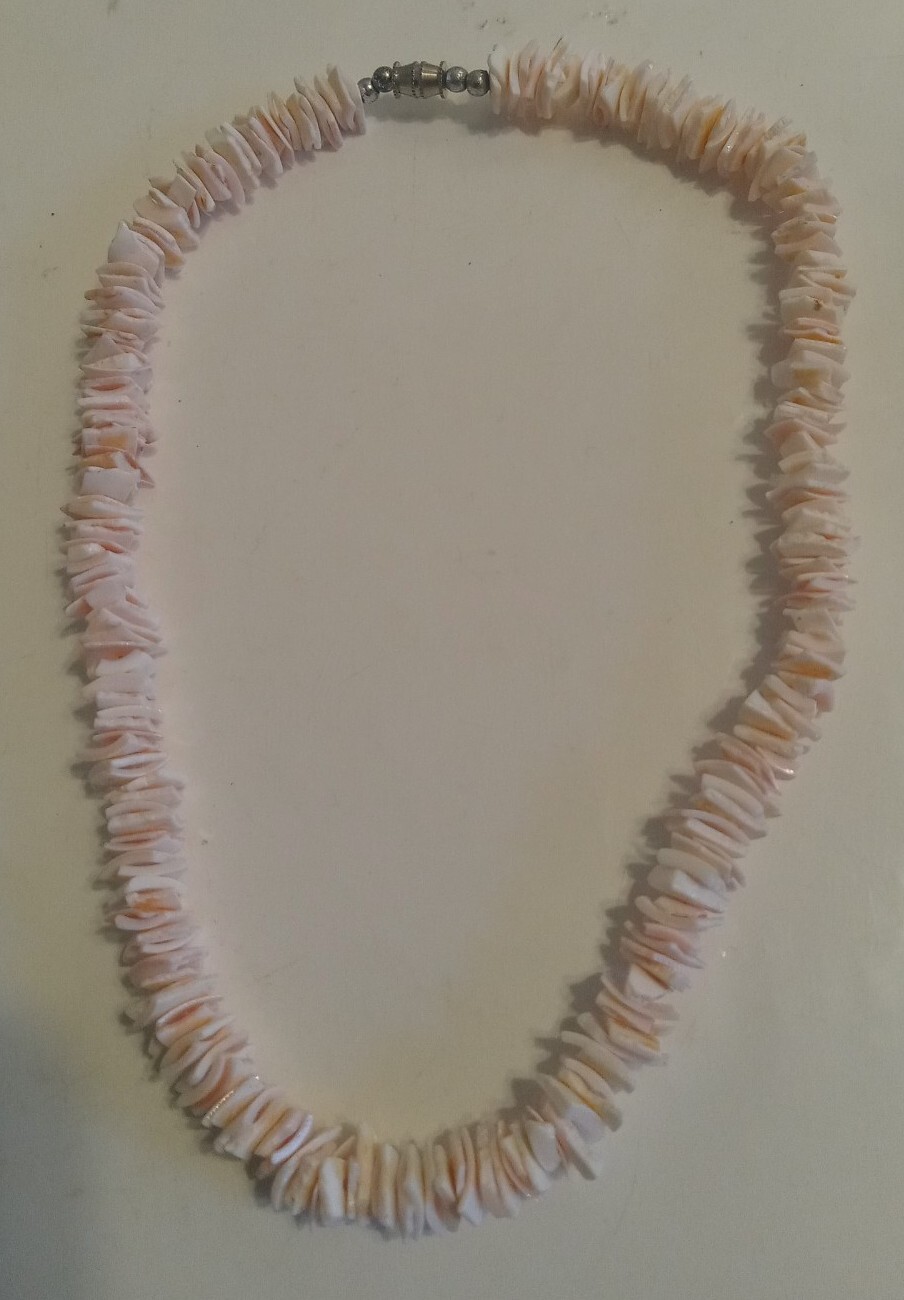 POOKA SHELL NECKLACE PUKA SURFER 70'S VINTAGE NATURAL PREOWNED | eBay