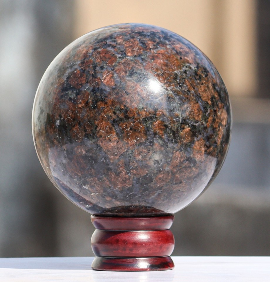 125MM Blue Iolite Cordierite Sphere Stone Of Muses Water Sapphire ...