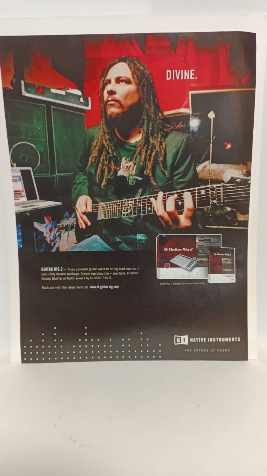 KORN MUNKY SCHAFFER GUITAR RIG 2 AD. - 11X8.5 - PRINT AD. 6 | eBay
