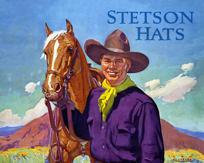 STETSON ADVERTISING POSTER | eBay