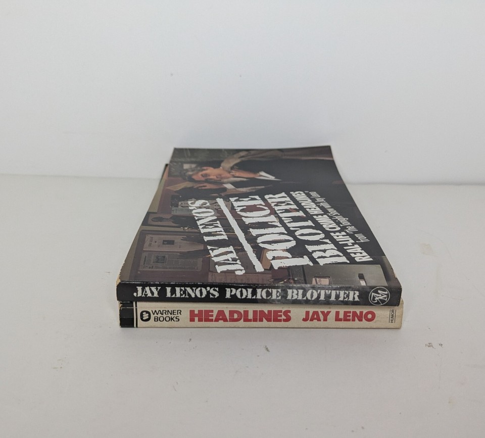 Jay Leno Book Set: HEADLINES And POLICE BLOTTER, Paperback, 1994 ...
