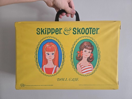 Vintage Mattel 60s Skipper & Skooter Barbie Doll Case 1965 - EXCELLENT ...