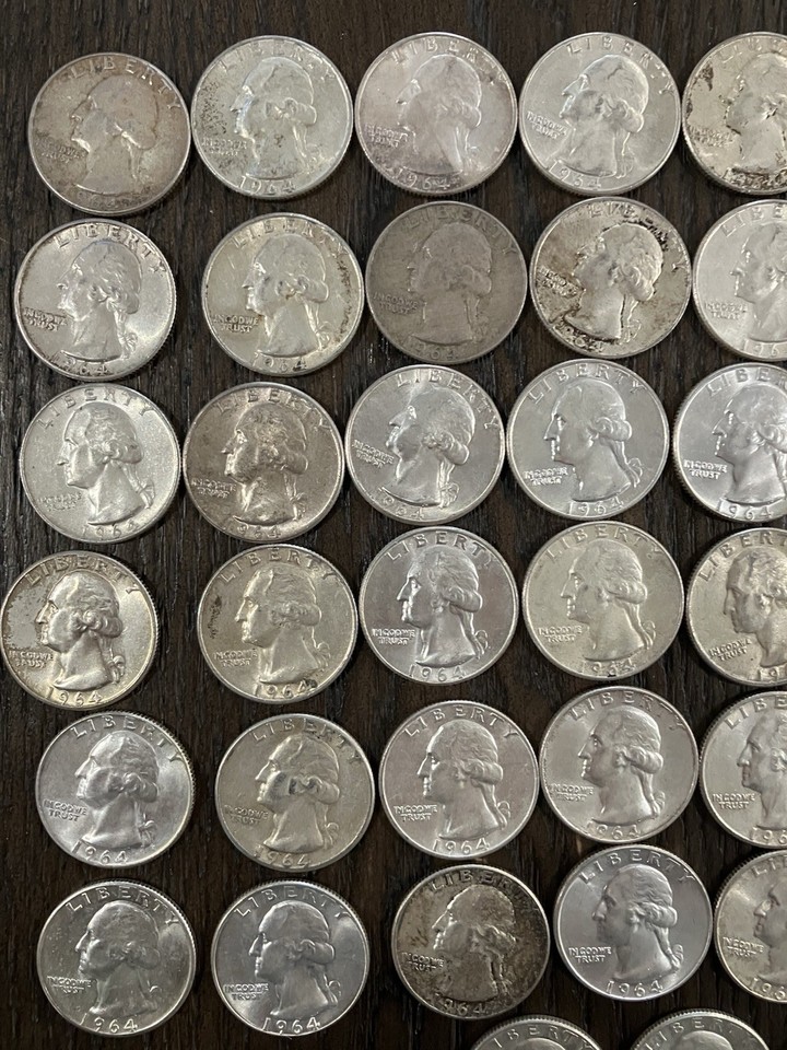 ( 64 ) 90% Silver 1964 Washington Quarters Lot | eBay