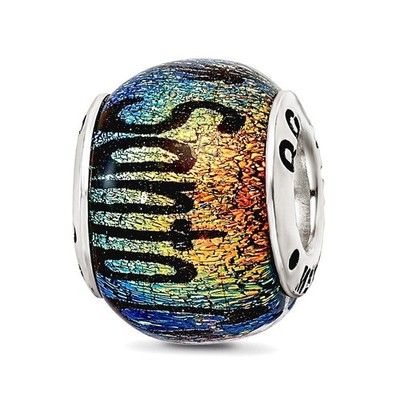 Sterling Silver Reflections Santa Cruz Dichroic Glass Bead | eBay