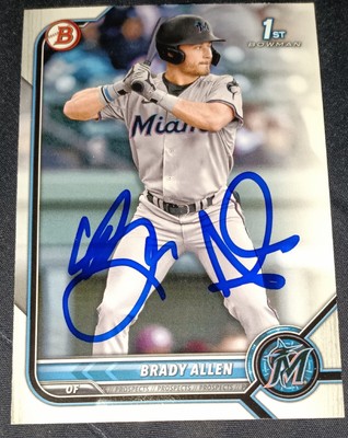 Miami Marlins Brady Allen Signed 2022 Bowman Auto 1st Card | eBay