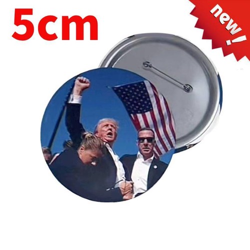 Donald Assassination Attempt Pin Buttons Pro President 2024 MAGA 5cm | eBay