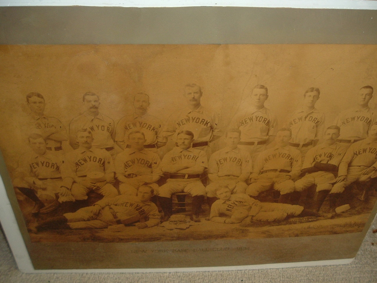 1894 Baseball New York Giants Temple Cup Winners Photo John Ward Roger ...