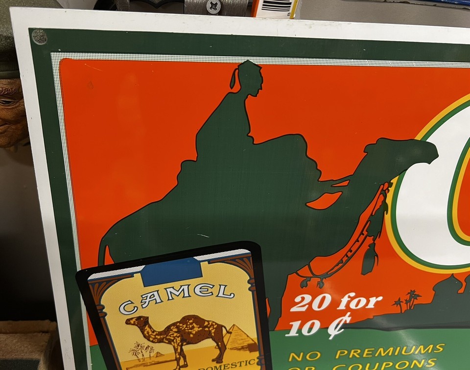 Vintage 1995 CAMEL Cigarettes Metal Sign ~ RJ Reynolds HARD TO FIND ...