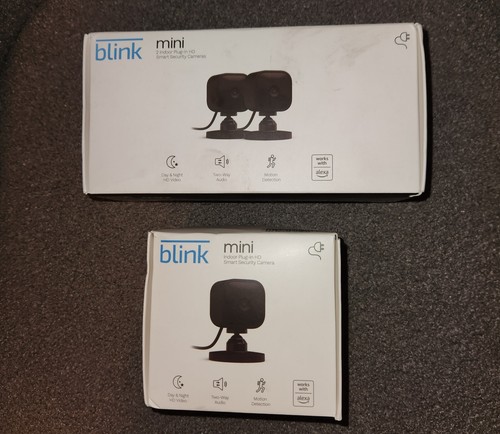 Lot of (3) Blink Mini Plug-in HD Indoor Smart Security Camera Device ...