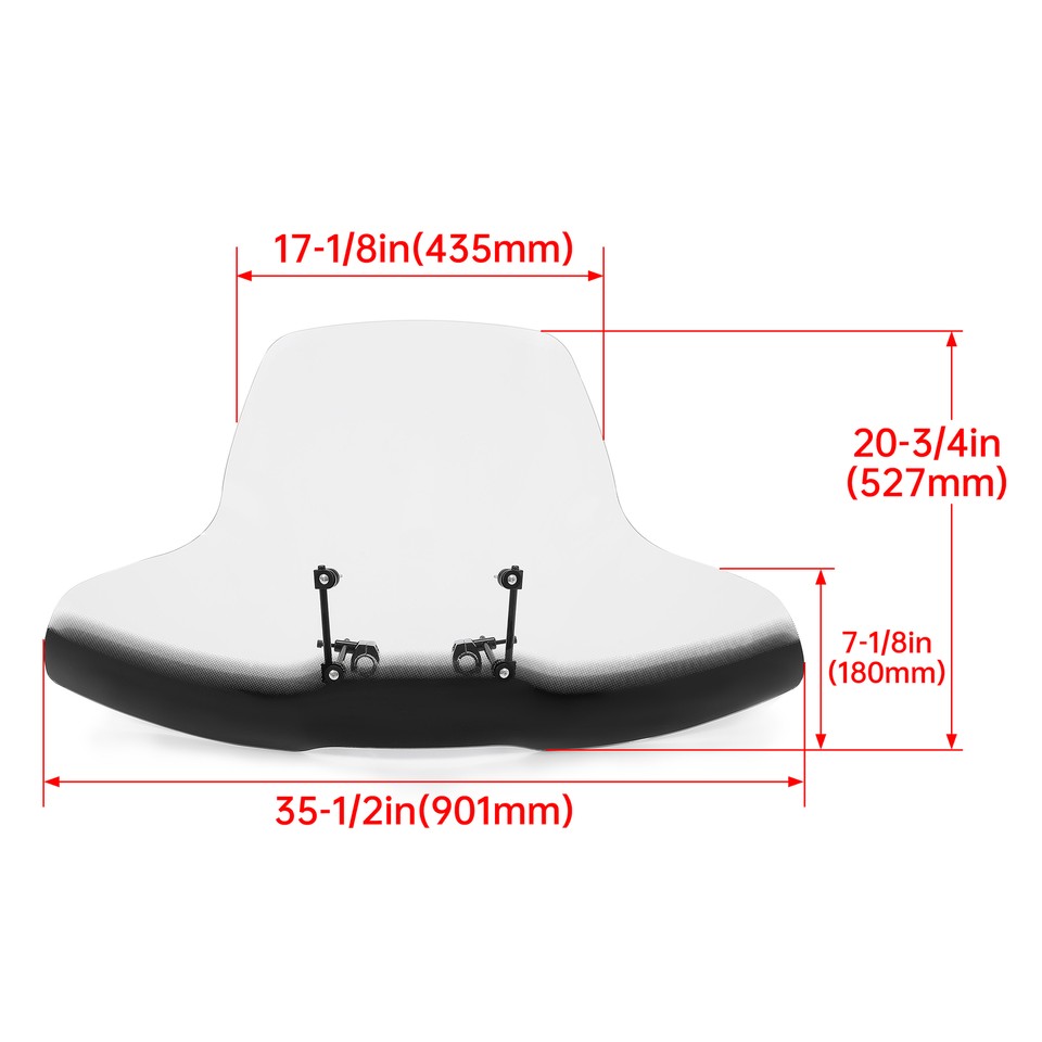 2-Tone Utility Windshield For Honda FourTrax Rancher Foreman Yamaha ...