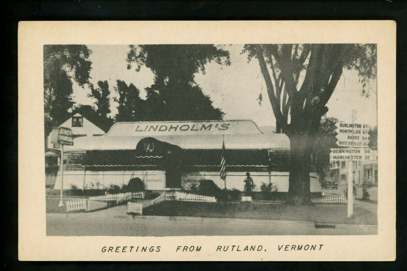 Restaurant postcard Vermont VT, Rutland, Lindholm's Diner Vintage | eBay