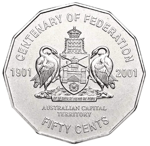 *RARE* 2001 50c Fifty Cent Australian Coin = Centenary of Federation ...