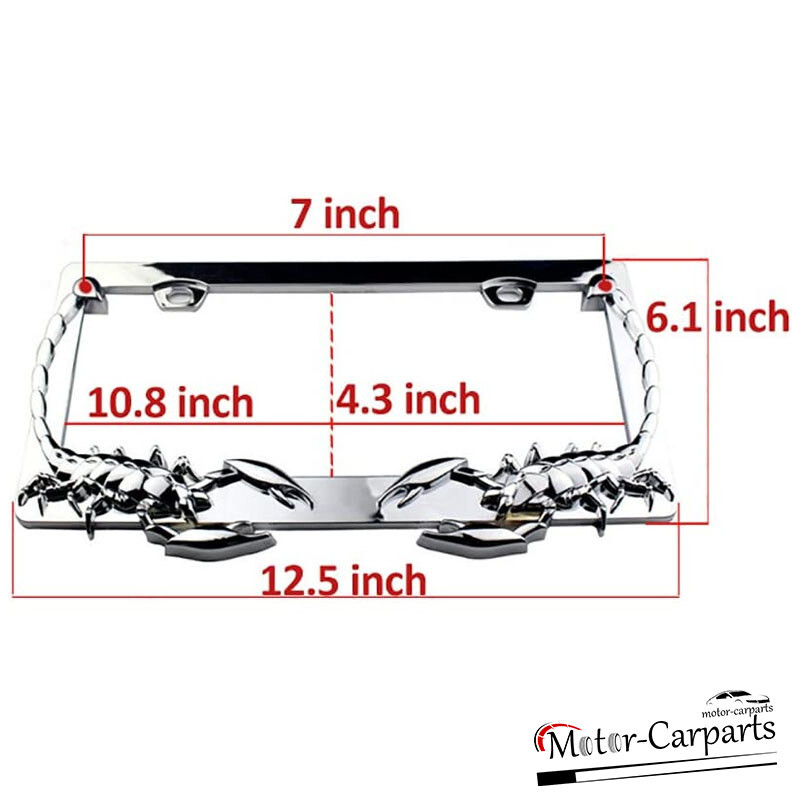 2PCS Universal-fit 3D Scorpion License Frame Cover Plastic License ...