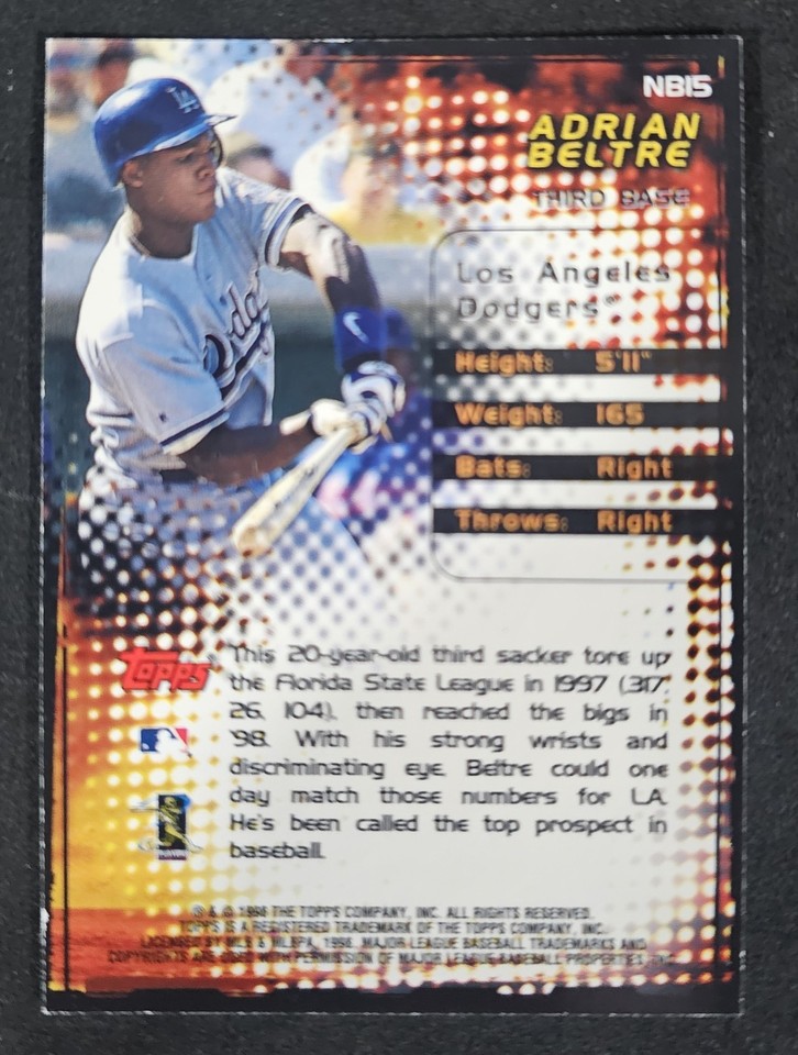 1999 Topps NEW BREED #NB15 Adrian Beltre Dodgers RARE ROOKIE RC ...