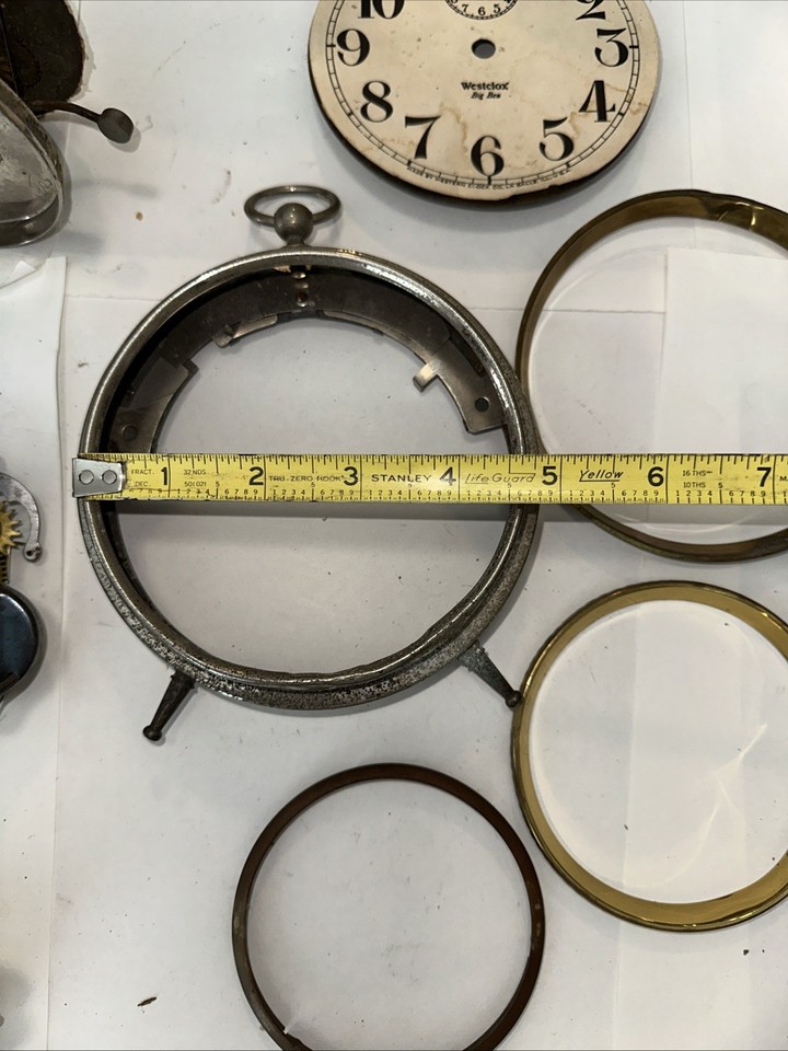 Antique Lot2 Vintage Alarm Clock Parts Westclox + | eBay