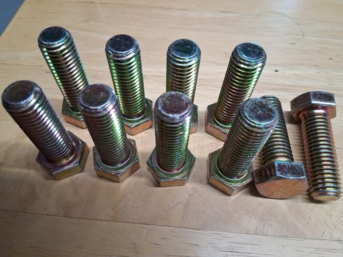 (10) Hex Head 5/8-11 x 1-3/4" Grade 8 Bolts Yellow Zinc Cap Screws | eBay