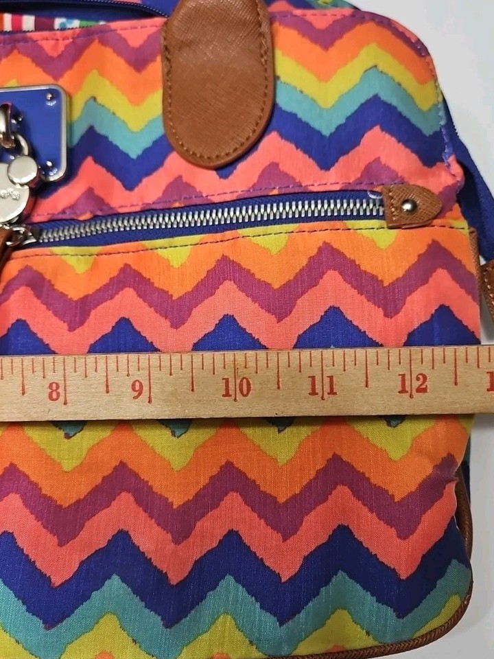 Mimosa Ladies Zig Zag Handbag Double Handle Multi Accents Numerous ...