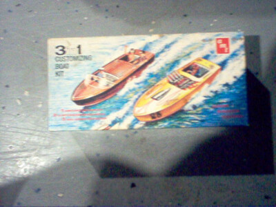 AMT 1/25 Scale 3 in 1 Customizing Boat Kit w/ Boat Trailer & Hitch ...