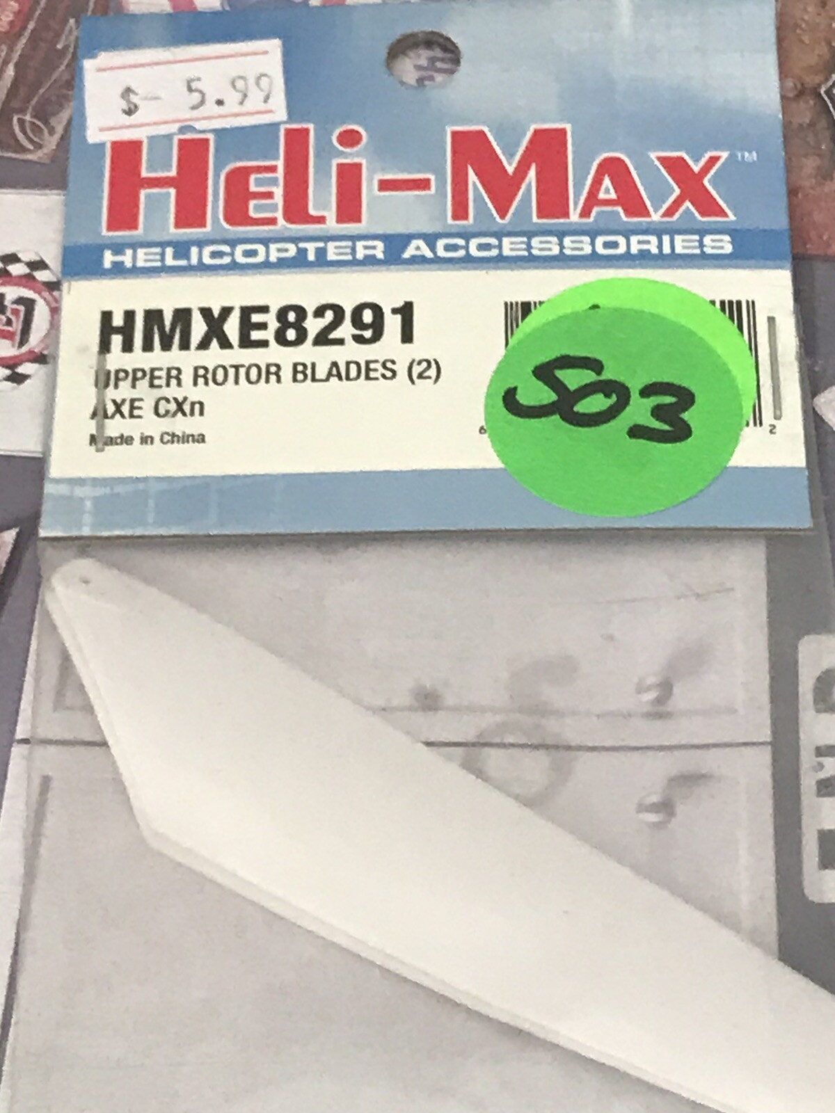 Helimax HMXE8291 upper rotor blade AXE CXn NewInPack USA Shipped | eBay
