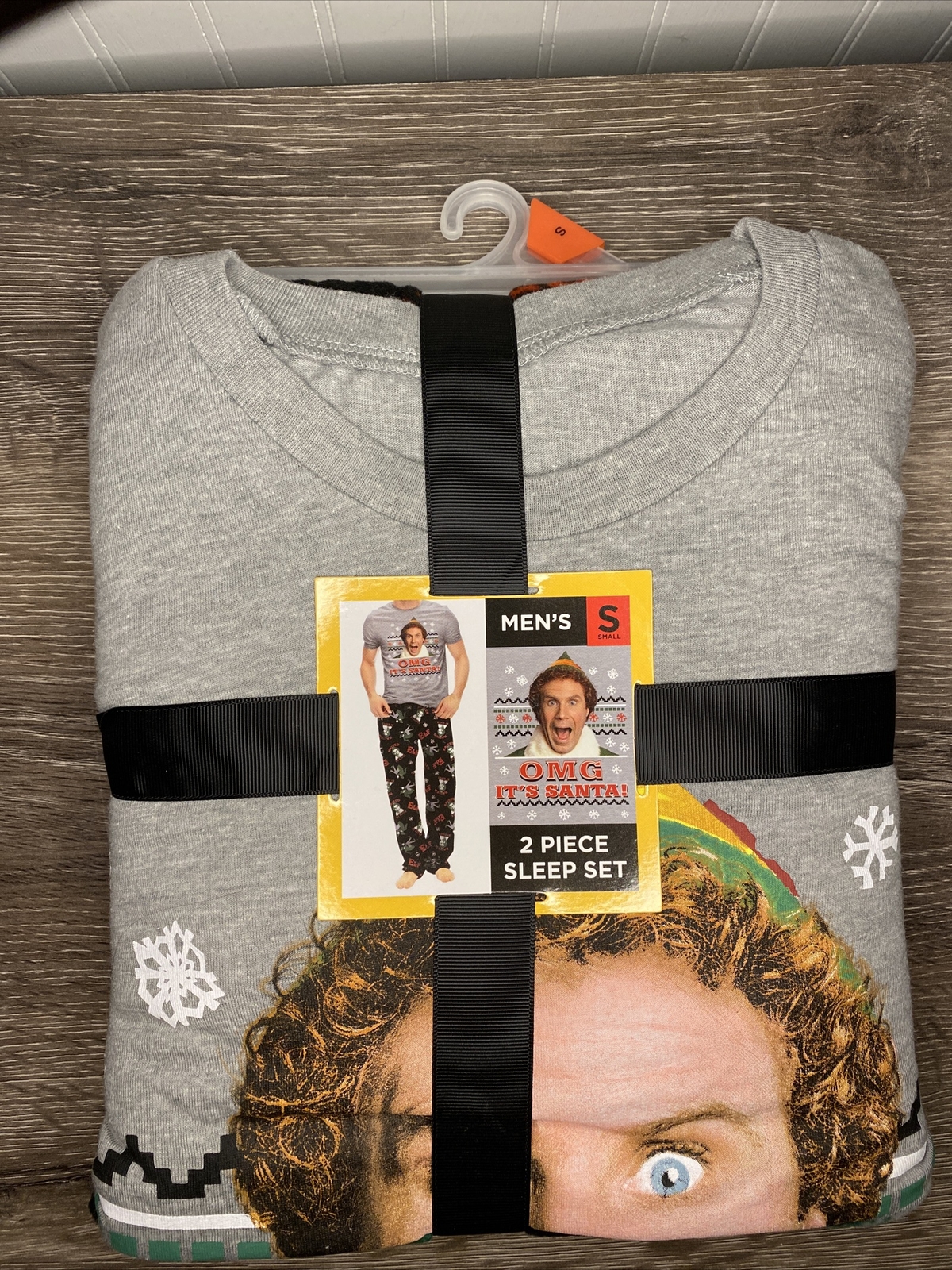 Elf Mens 2 piece sleep set Will Ferrell pajamas pjs shirt and pants ...