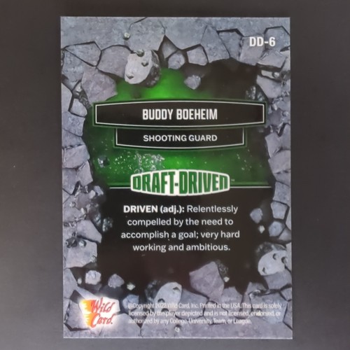 2021-22 Wild Card Alumination - Draft-Driven Green #DD-6 Buddy Boeheim ...
