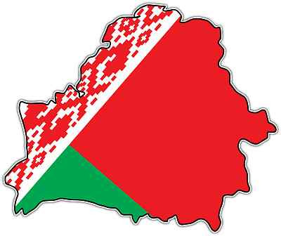 Belarus Flag Map Car Bumper Window Mirror Sticker Decal 4.6"X4.6" | eBay